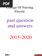 School of Nursing Past Questions and Answers | PDF | Water | Glucose