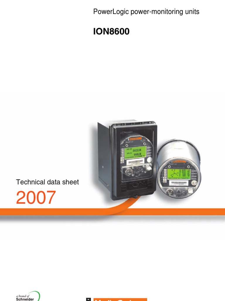 Power Logic ION 8600 Brochure 122006 | PDF | Power Supply | Electrical ...