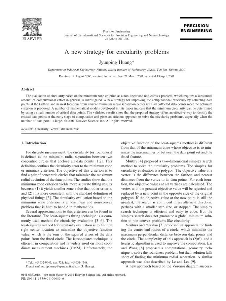 A New Strategy For Circularity Problems | PDF | Mathematical Optimization | Circle