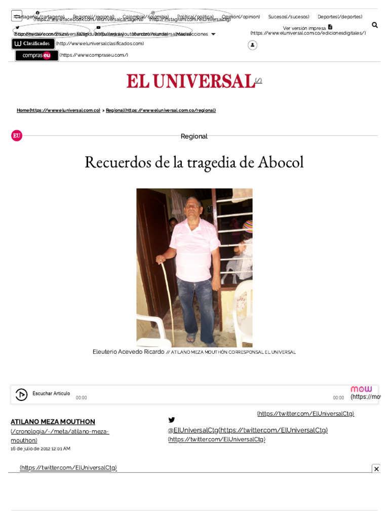 Recuerdos de La Tragedia de Abocol - Incendio - EL UNIVERSAL ...