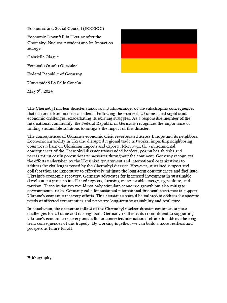 Position Paper Germany | PDF | Chernobyl Disaster | Ukraine