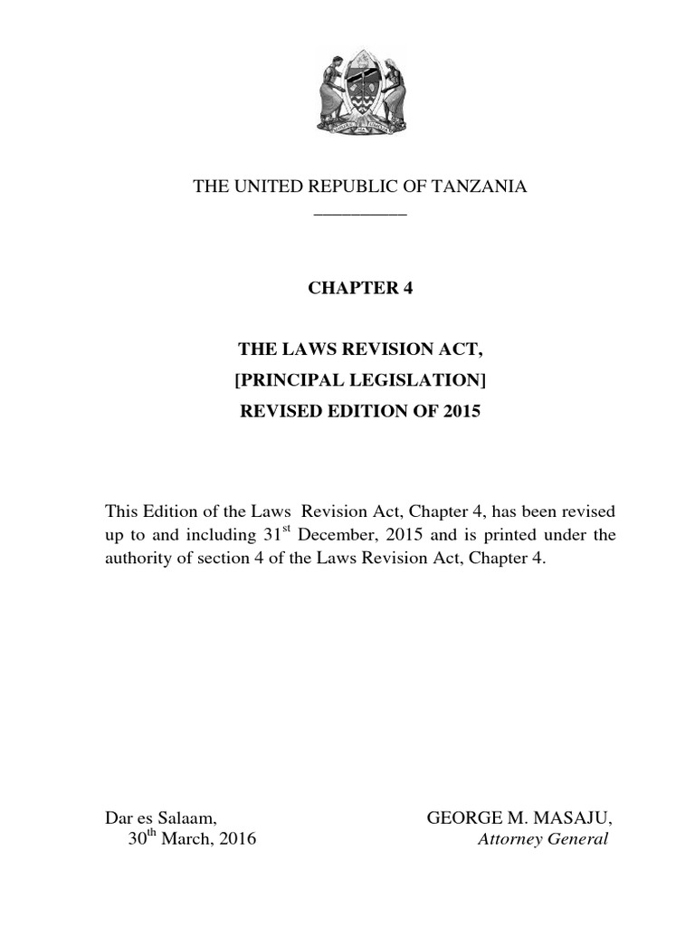 1491050084-The Laws Revision Act, Binded | PDF | Repeal | Governance