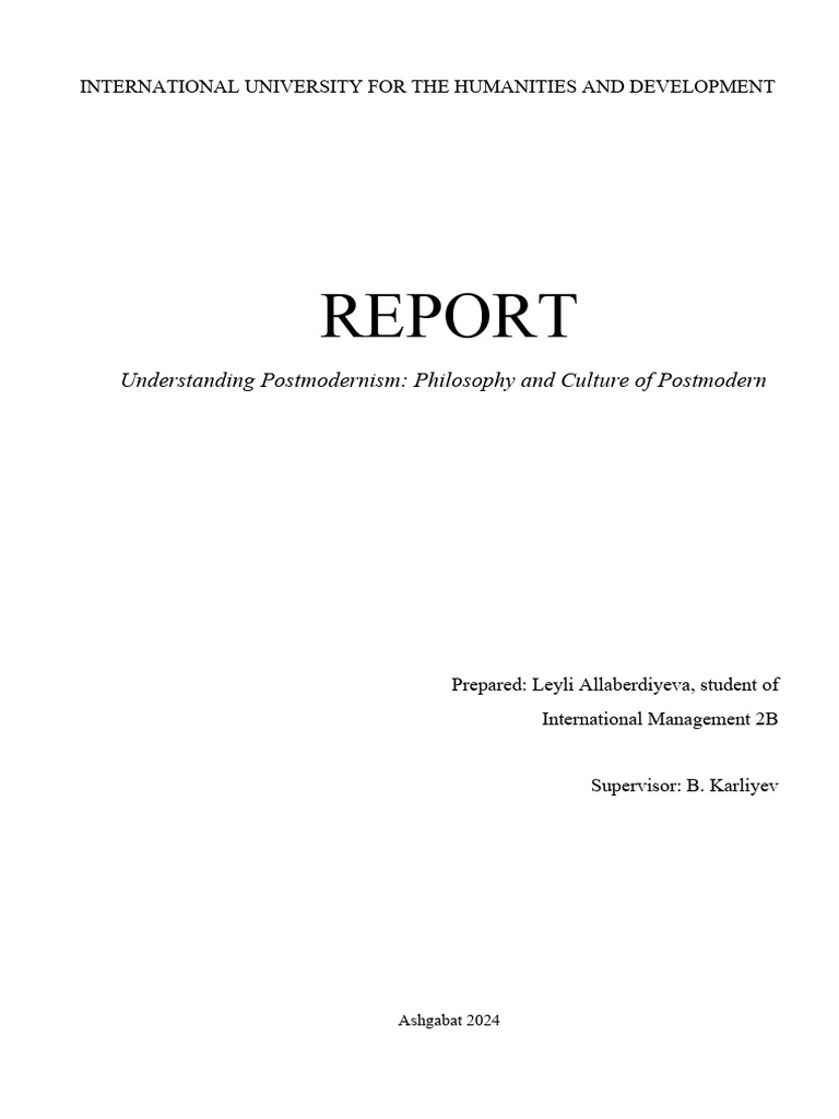 Philosophy Report | PDF