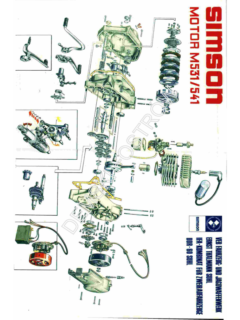 Schemat Silnika Simson S51 I SR50 | PDF