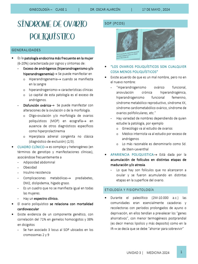 Síndrome de Ovario Poliquístico: Sop (Pcos) | PDF | Sindrome de Ovario ...