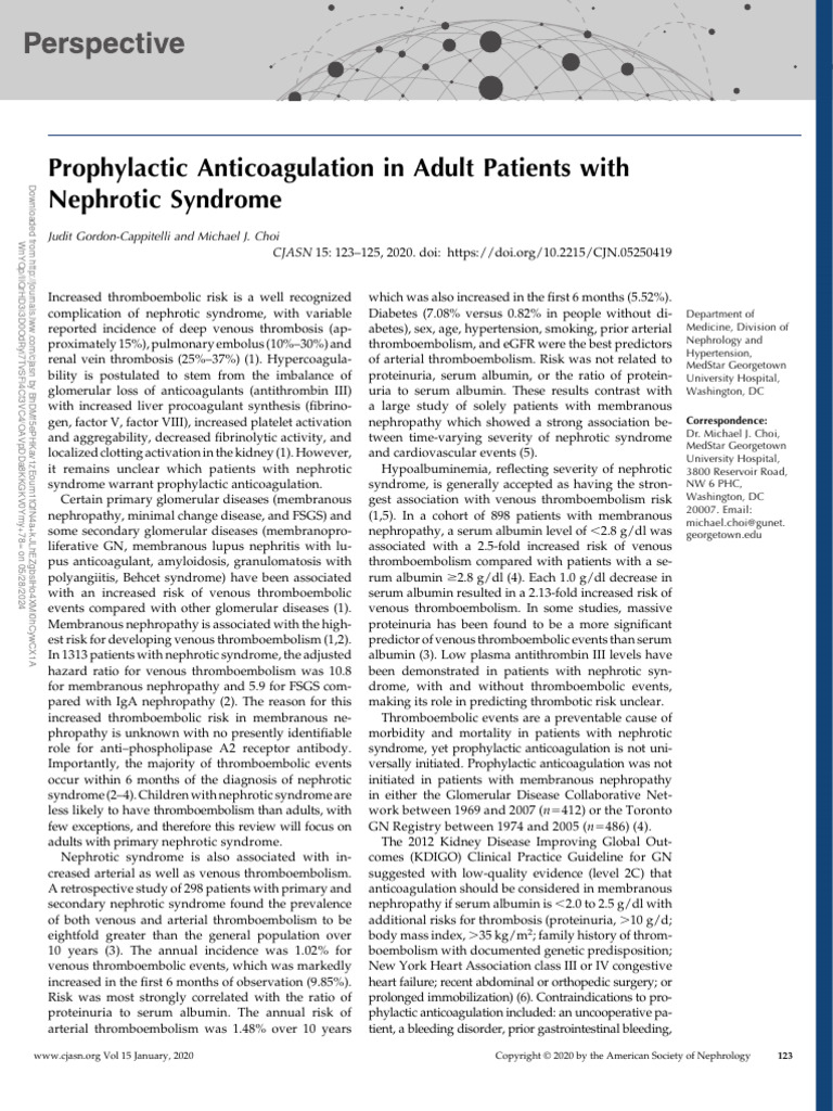 Prophylactic Anticoagulation in Adult Patients.19 | PDF | Thrombosis ...