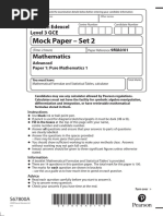 Edexcel A Level Maths Mock Set 1 | PDF | Equations | Cartesian ...