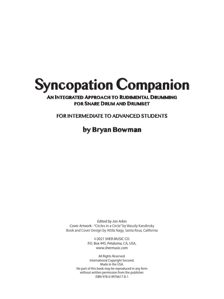 Syncopation Companion SAMPLE | PDF | Drum Kit | Musicology