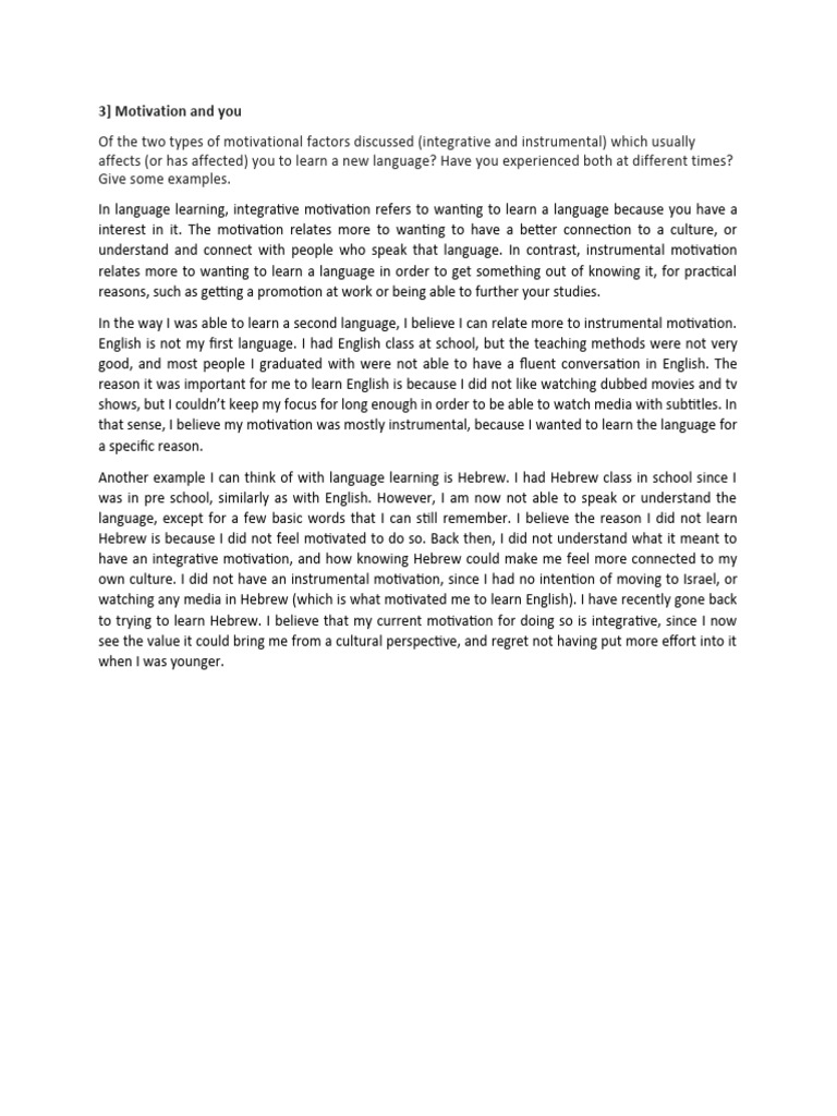 Understanding Language Learning Motivation | PDF