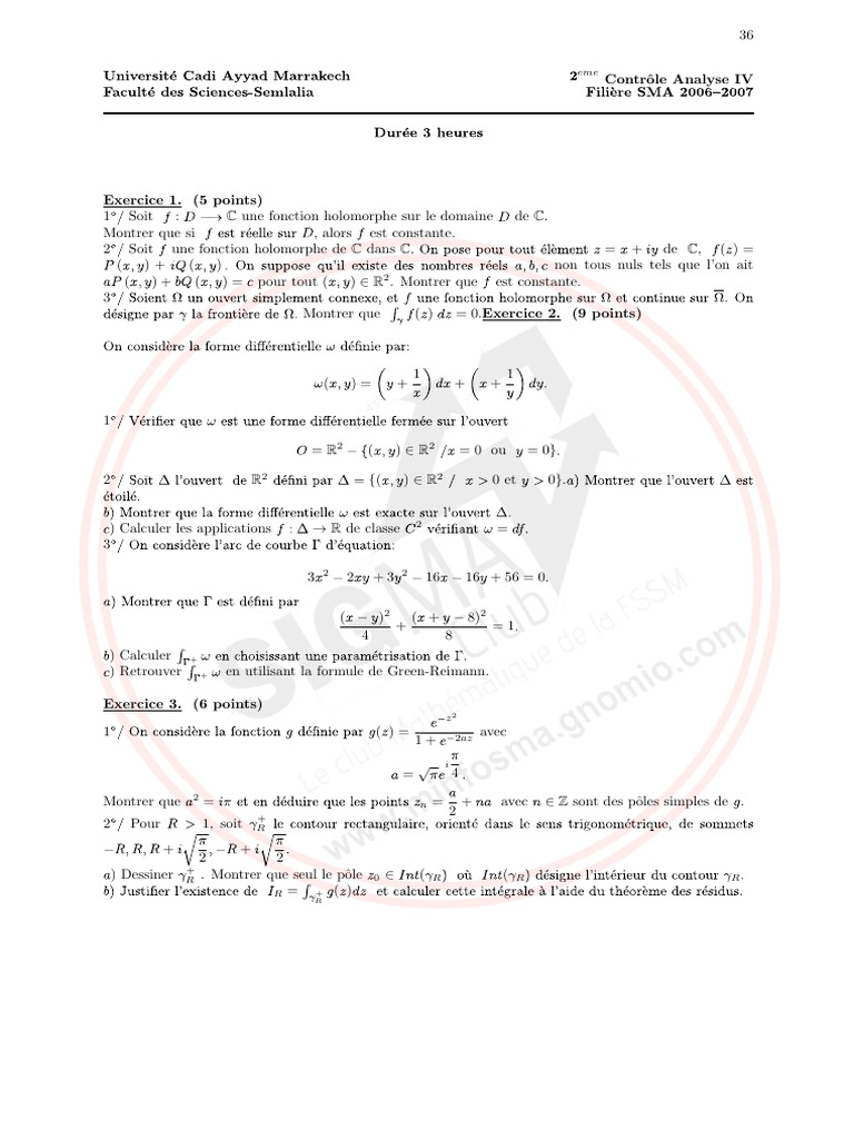 Examen3 Analyse 4 SMA3 | PDF | Foreign Language Studies
