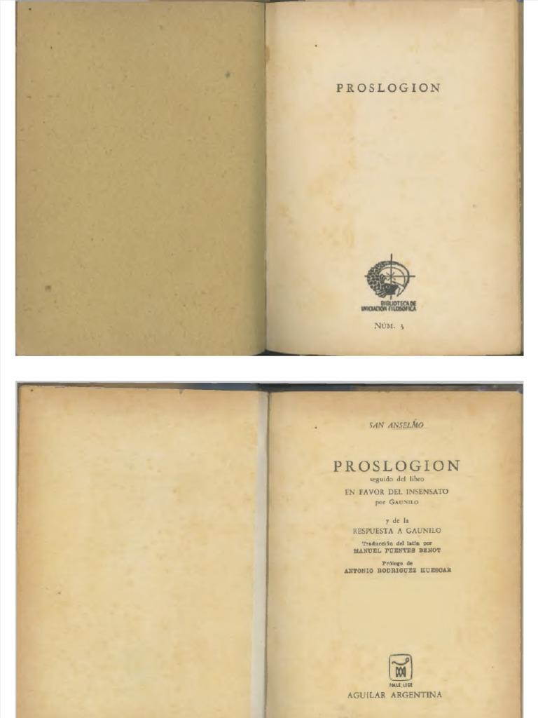 San Anselmo-Proslogion | PDF | Teología | Immanuel Kant