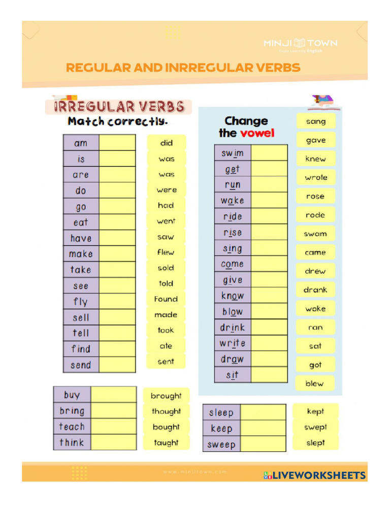 Regular and Irrgular Verbs | PDF