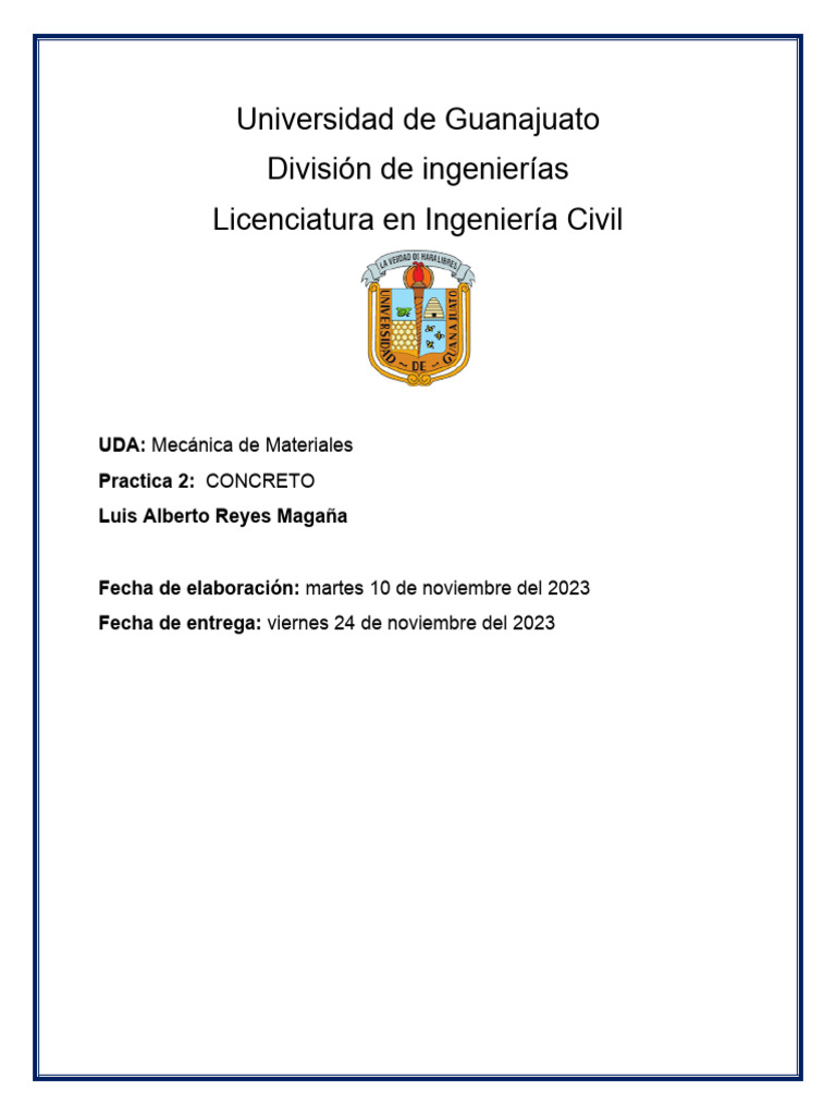 Practica Concreto | PDF | Hormigón | El módulo de Young