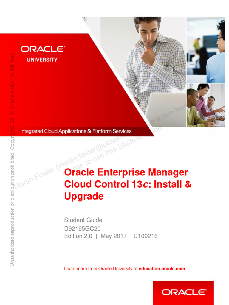 OEM13c Class 1 | PDF | Cloud Computing | Oracle Corporation