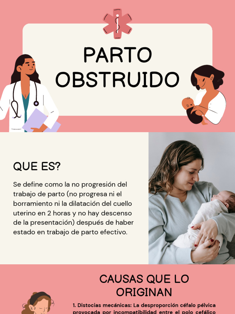 Presentación Preparación Al Parto Matrona Sencilla Crema Rosa ...