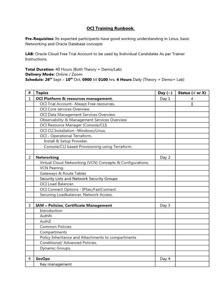 OCI Fujitsu Training Runbook - V2 | PDF | Cloud Computing | Command ... OCI Fujitsu Training Runbook - V2 | PDF | Cloud Computing | Command ...