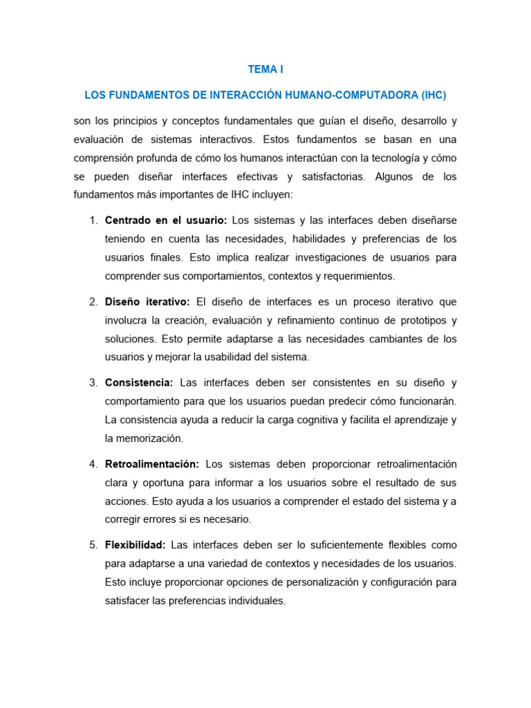 LOS FUNDAMENTOS DE INTERACCIÓN HUMANO-COMPUTADORA (IHC) | PDF | La ...