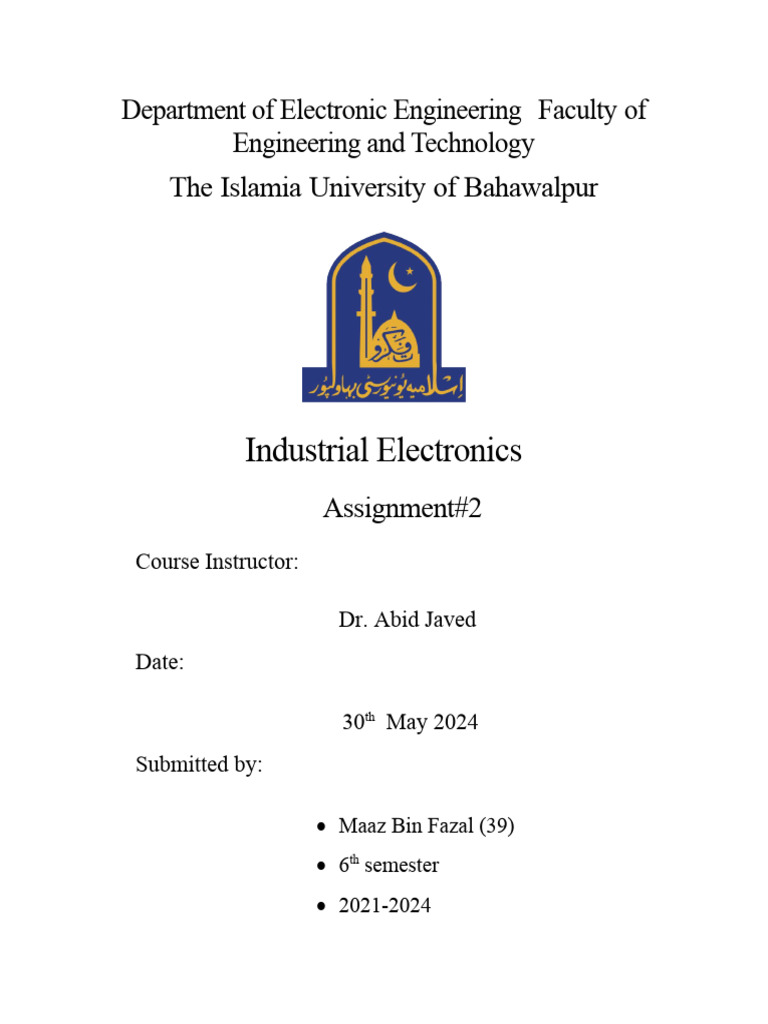 Industrial Electronics | PDF | Teaching Methods & Materials | Technology & Engineering
