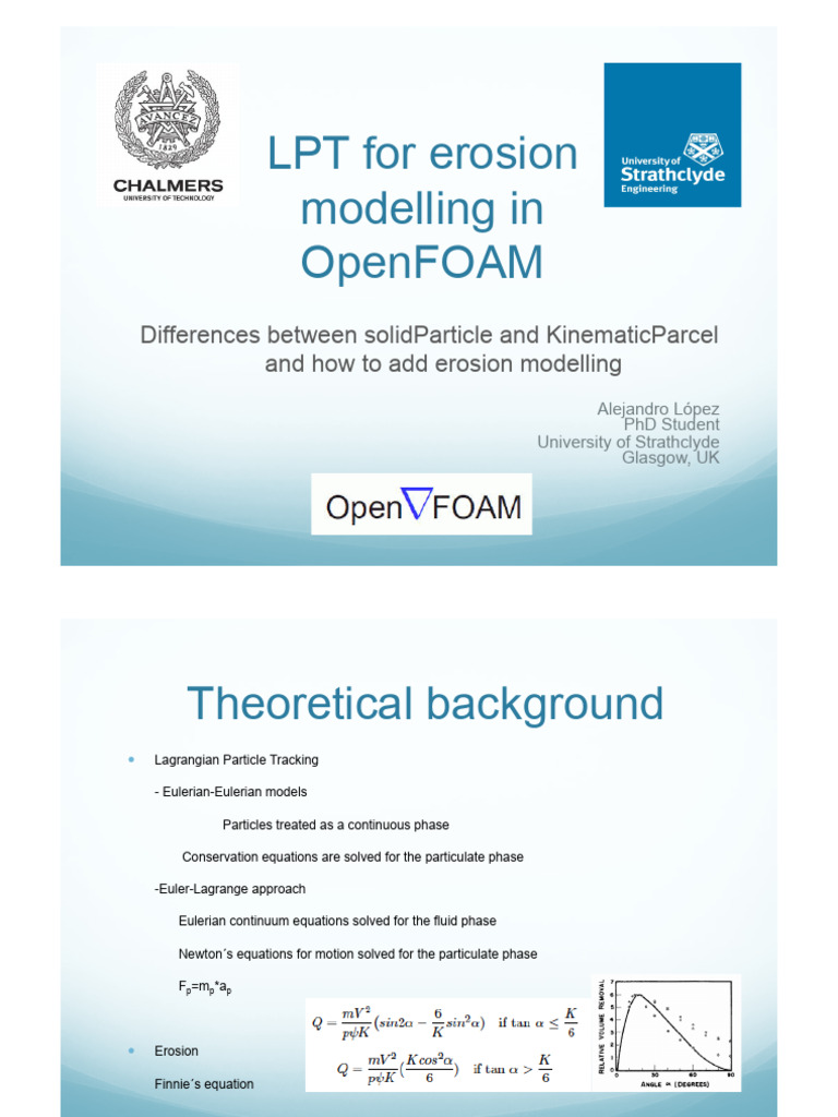 LPT For Erosion Modelling in OpenFOAM | PDF | Continuum Mechanics | Computer Programming