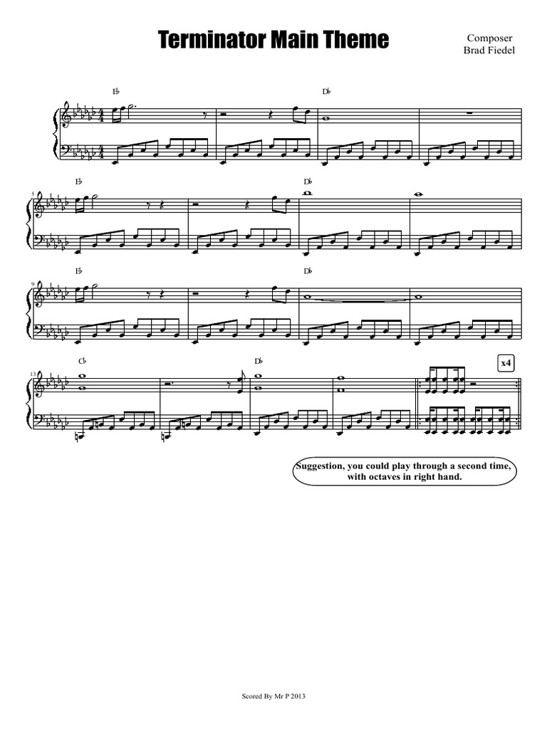 Terminator Main Theme Sheet Music | PDF