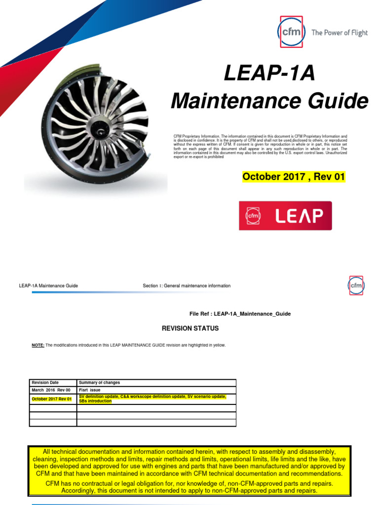 LEAP-1A Engine Maintenance Guide | PDF | Turbine | Mechanical Engineering