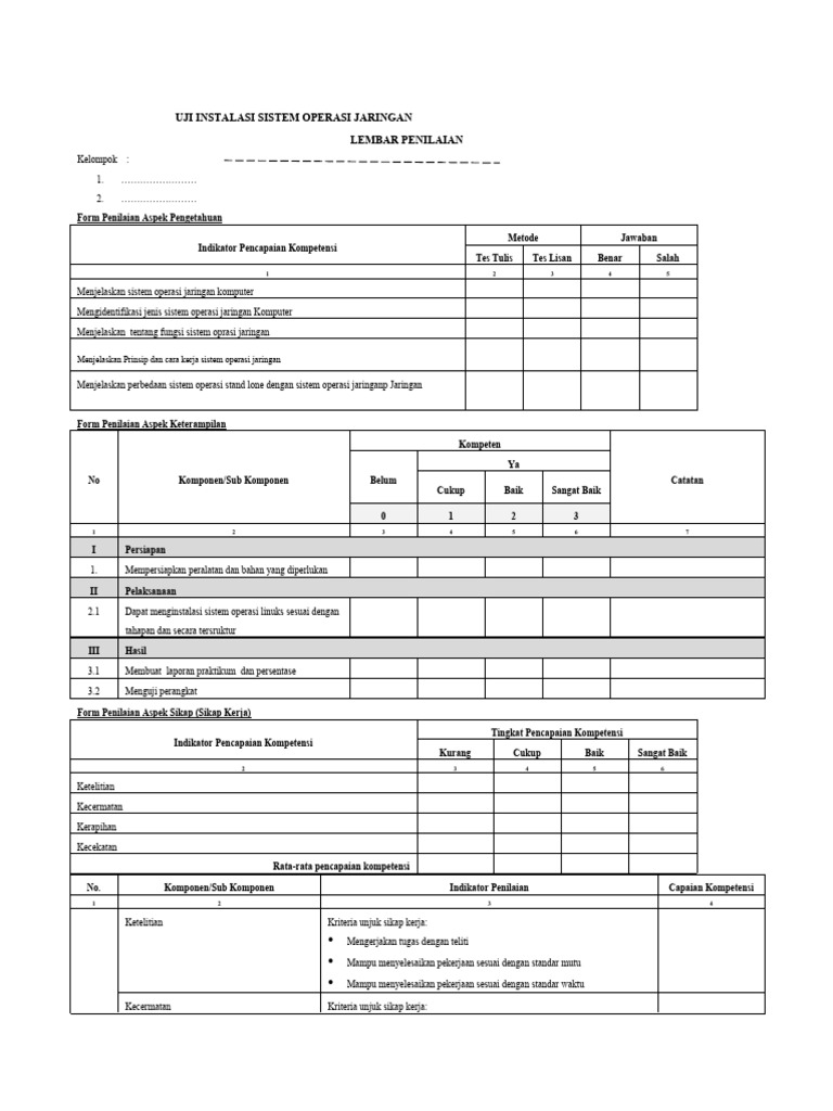 Rubrik Penilaian Simulasi CGP | PDF