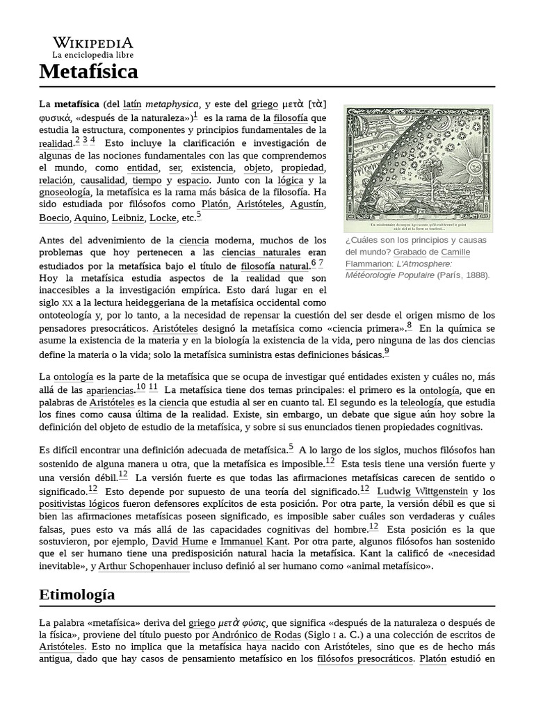 Metafísica | PDF | Metafísica | Teoría de sustancias