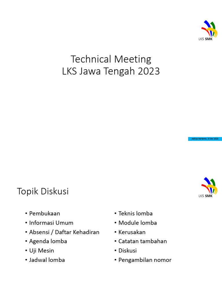 Meeting LKS Jateng 2023 - Rev 2 | PDF