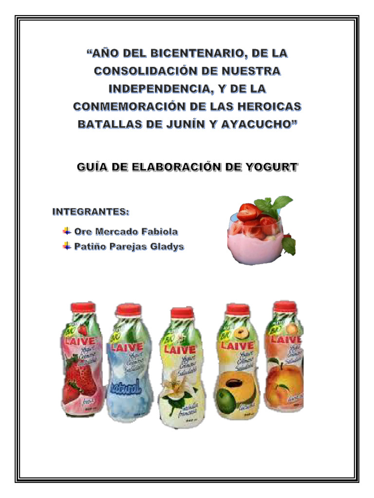 Proceso de Elaboración de Yogurt Casero | PDF | Yogur | Leche