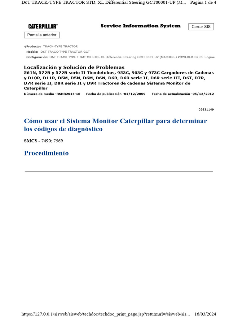 Cat D6t.codigos | PDF | Informática