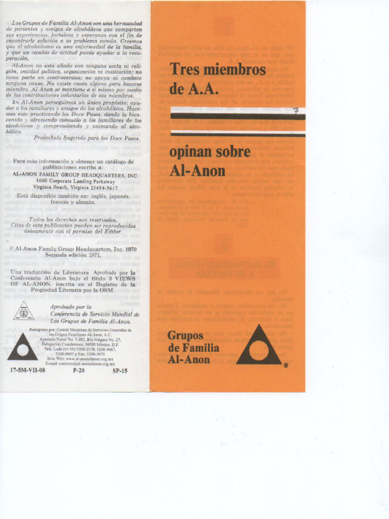 Tres Miembros de AA Opinan Sobre Al Anon | PDF