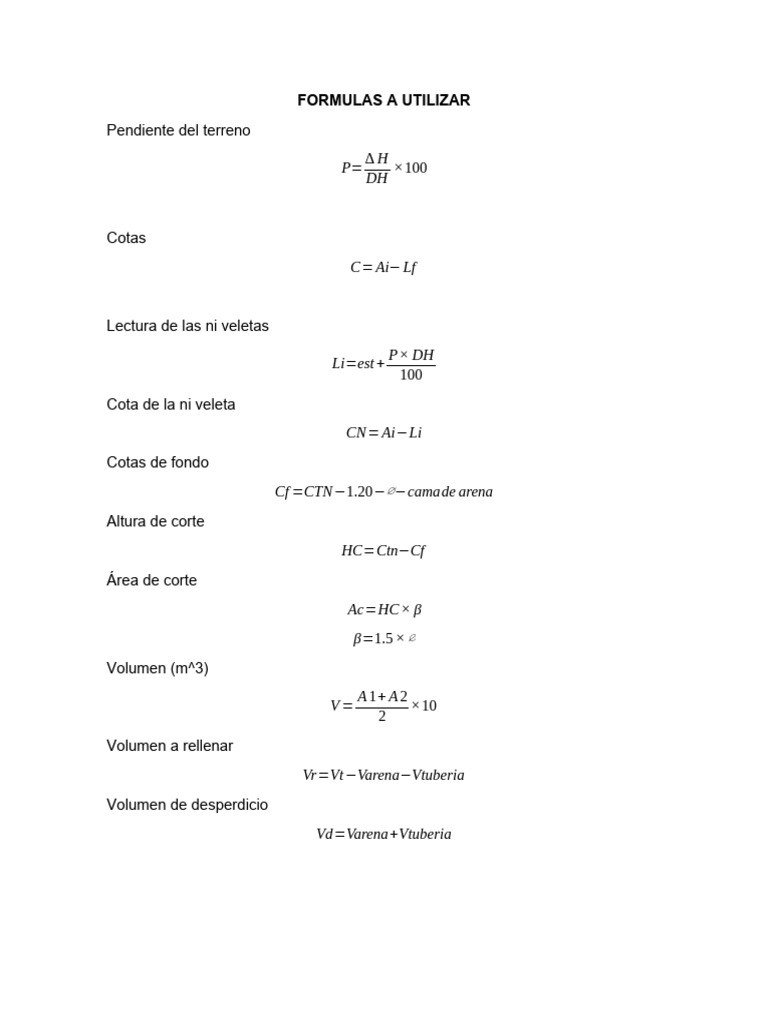 Cálculos de Terreno: Cotas y Volúmenes | PDF