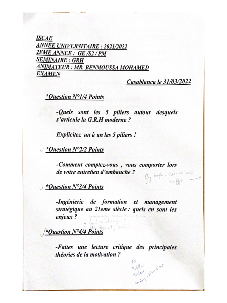 Exam Final GRH | PDF