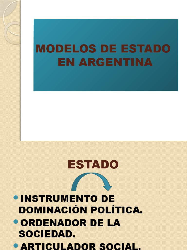 Modelos de Estado en Argentina | PDF | Estado (política) | Neoliberalismo