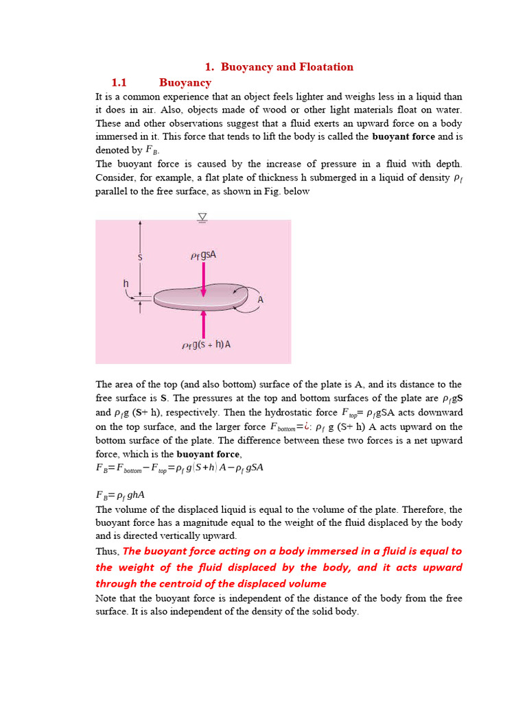 Buoyancy and Stability | PDF | Buoyancy | Metrology