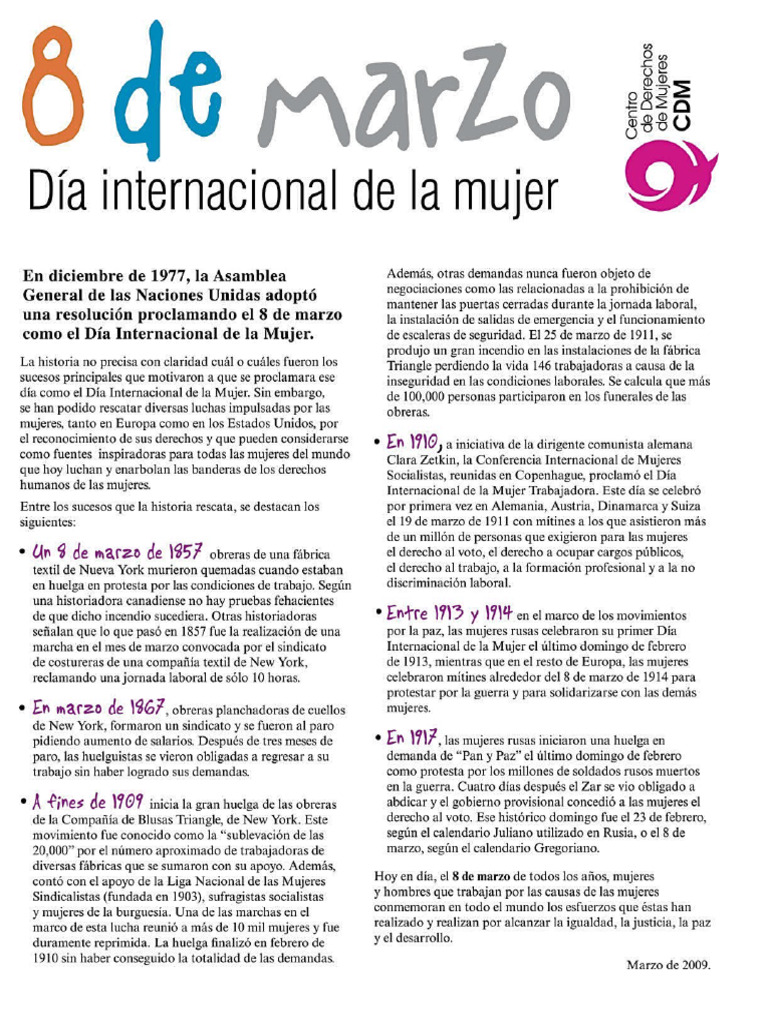 Dia de La Mujer | PDF