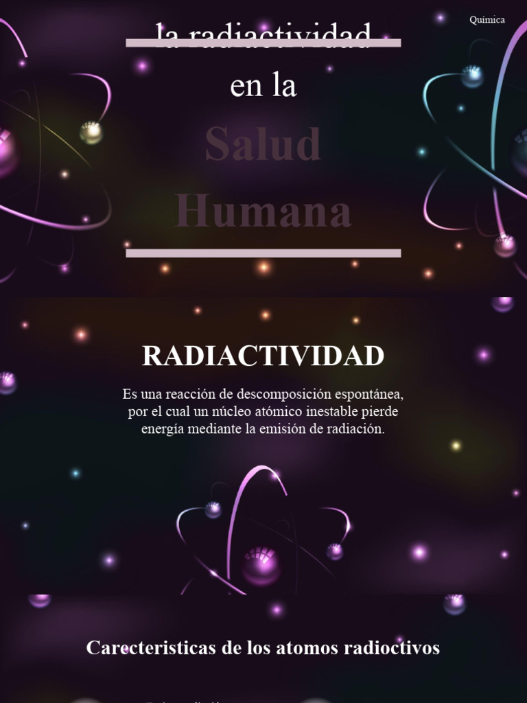 Efectos de La Radiactividad en La Salud Humana | PDF | Desintegración ...