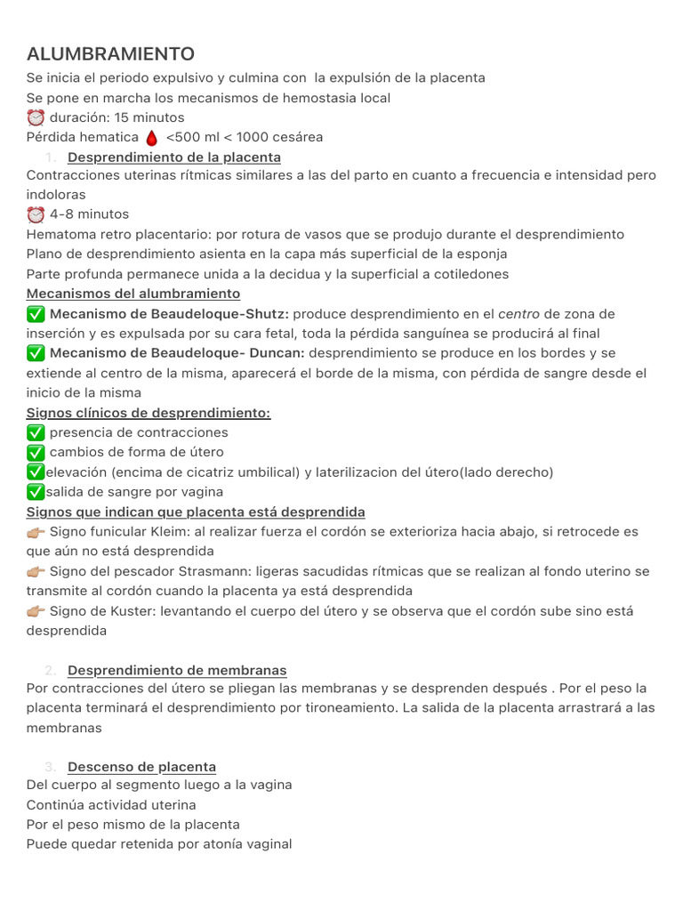 ALUMBRAMIENTO | PDF | Parto | Maternidad