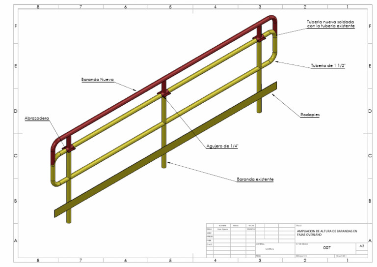Ampliación de Barandas en Fajas Overland | PDF