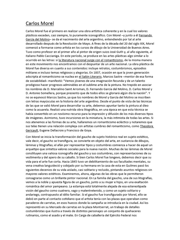 Carlos Morel | PDF | Pinturas | Romanticismo