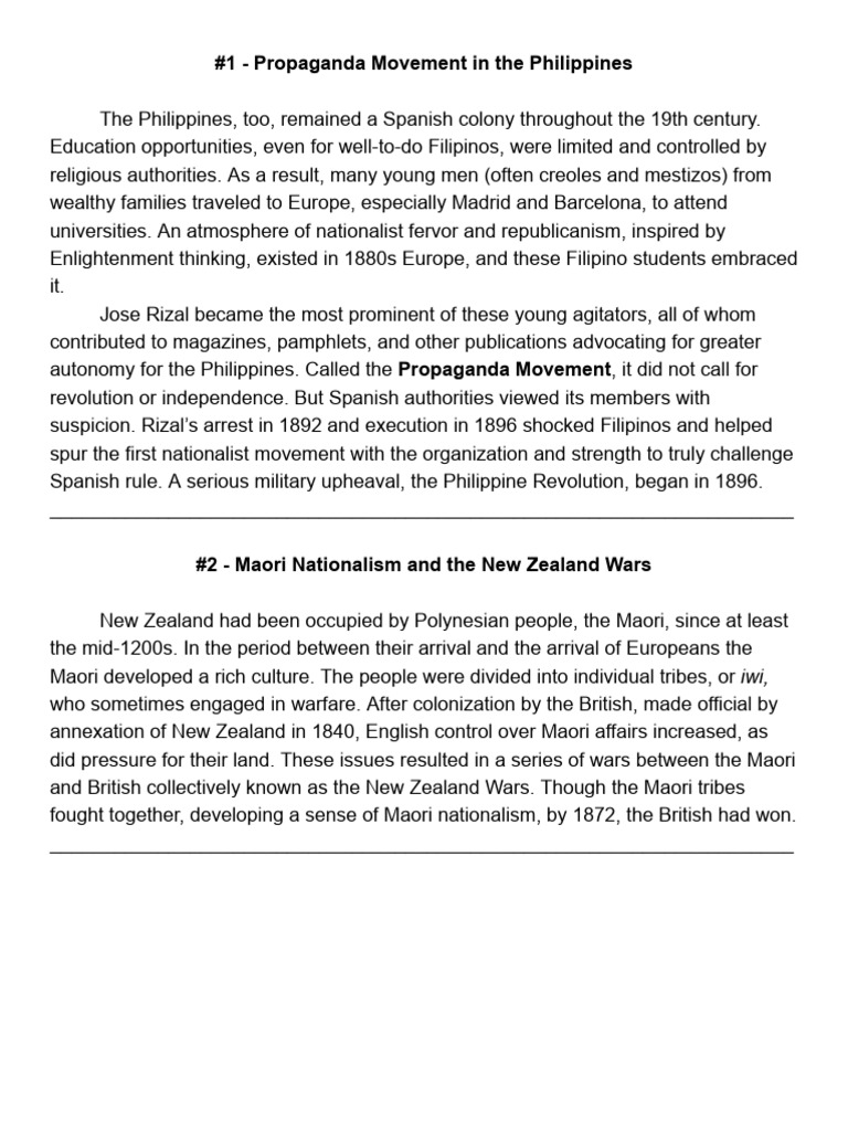 Nationalist Movements Documents | PDF | German Empire | Otto Von Bismarck