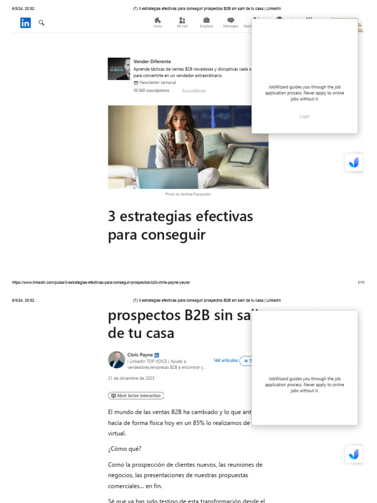 (7) 3 estrategias efectivas para conseguir prospectos B2B sin salir de tu casa | PDF