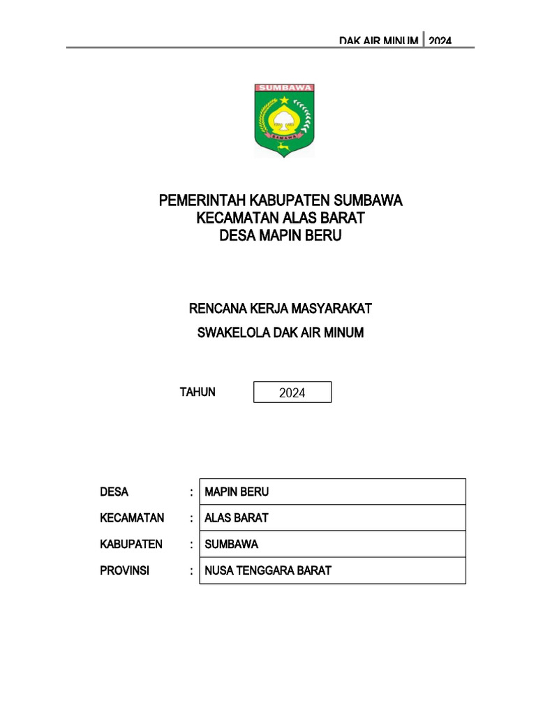 RKM Desa Mapin Beru - Revisi 1 | PDF