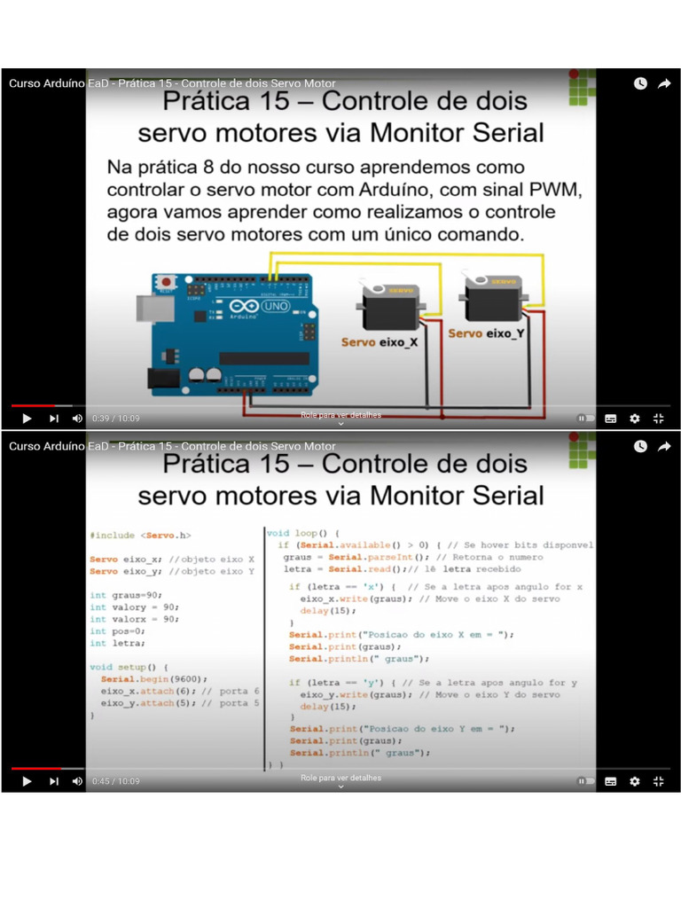 Exemplo Com Arduino Com Dois Motor Servo | PDF