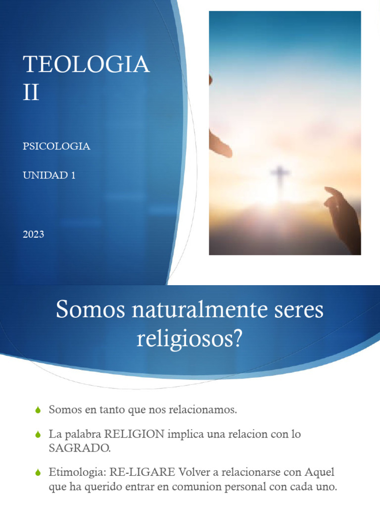 Unidad 1. Teo II | PDF | Jesús | Dios