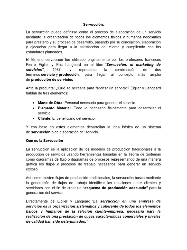 Servucción | PDF | Calidad (comercial) | Marketing