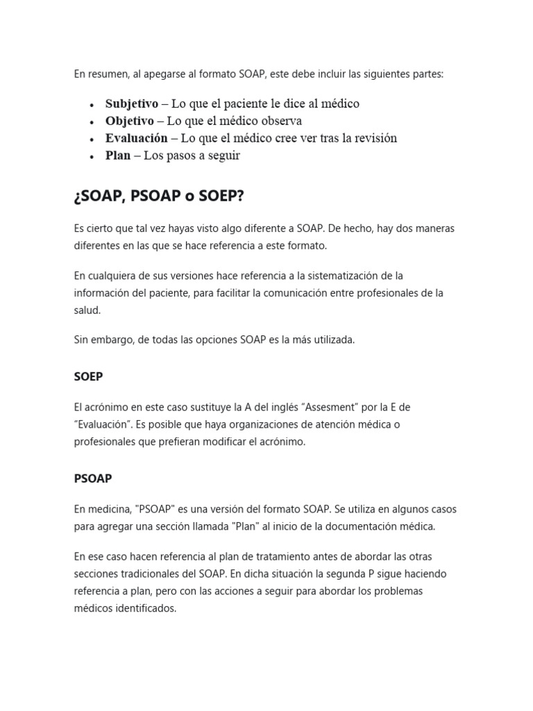 Formato SOAP en Documentación Médica | PDF | Presión sanguínea | Hipertensión