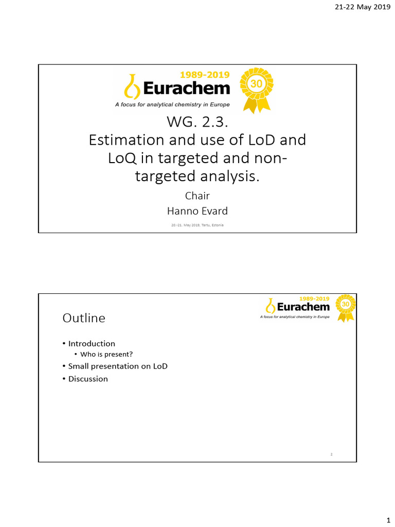 Estimating LoD and LoQ in Analysis | PDF | Business | Computers