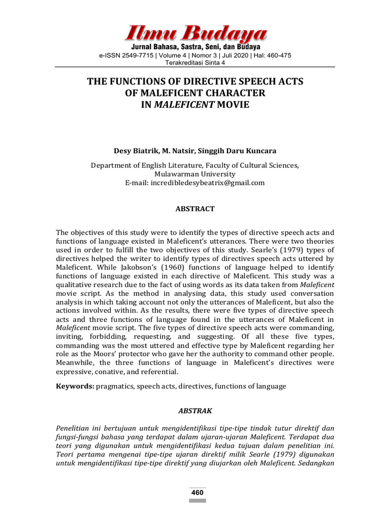 The Functions of Directive Speech Acts o | PDF | Human Communication ...
