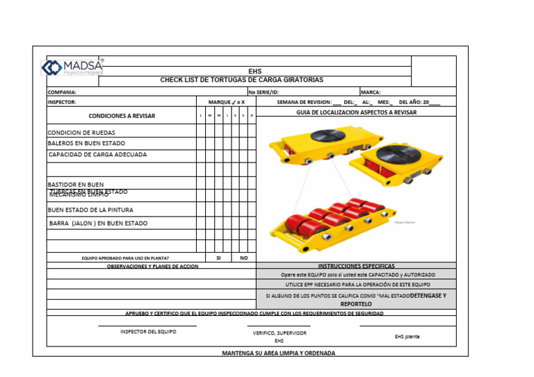 CHECK LIST DE TORTUGAS ACISSA (1) | PDF